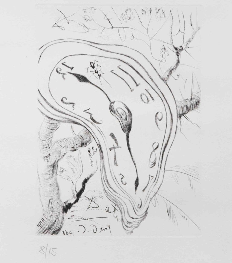 Salvador Dalí­ - Melting Clock - Original Etching by Salvador Dalí ...