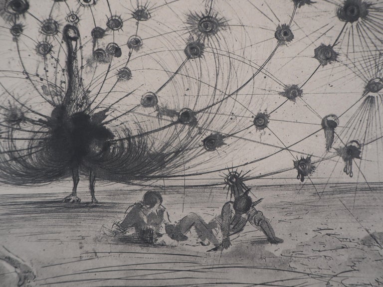 Salvador Dalí­ - Mythology : Argus (the Peacock) - Original etching ...