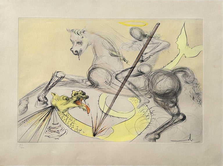 Salvador Dalí­ - Saint Georges and the Dragoon - Original Etching Hand ...