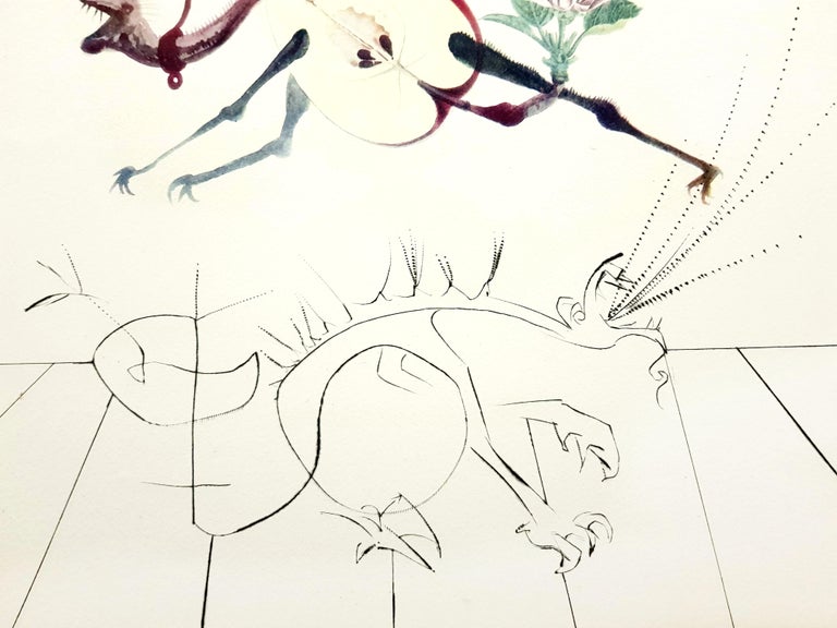 Salvador Dalí­ - Salvador Dali - Apple Dragon - Original Hand-Signed ...