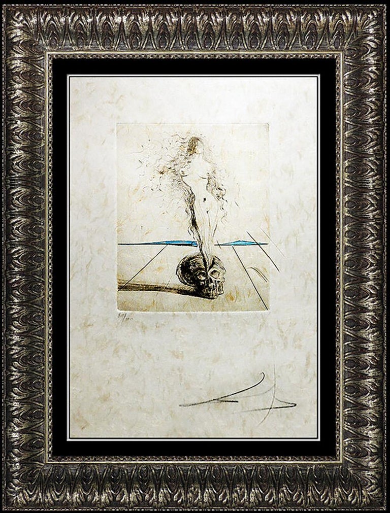 Salvador Dalí­ Salvador Dali Authentic Color Etching Hand Signed Nude