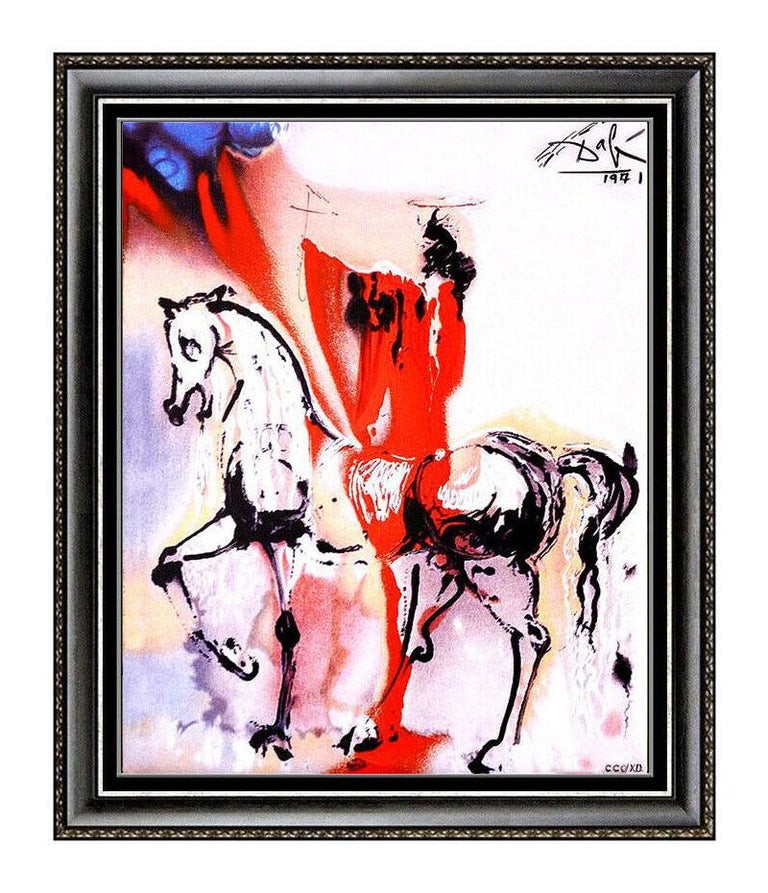 Salvador Dalí­ - Salvador Dali Christian Knight Glazed Ceramic Dalinean Horse Signed Surreal Art ...