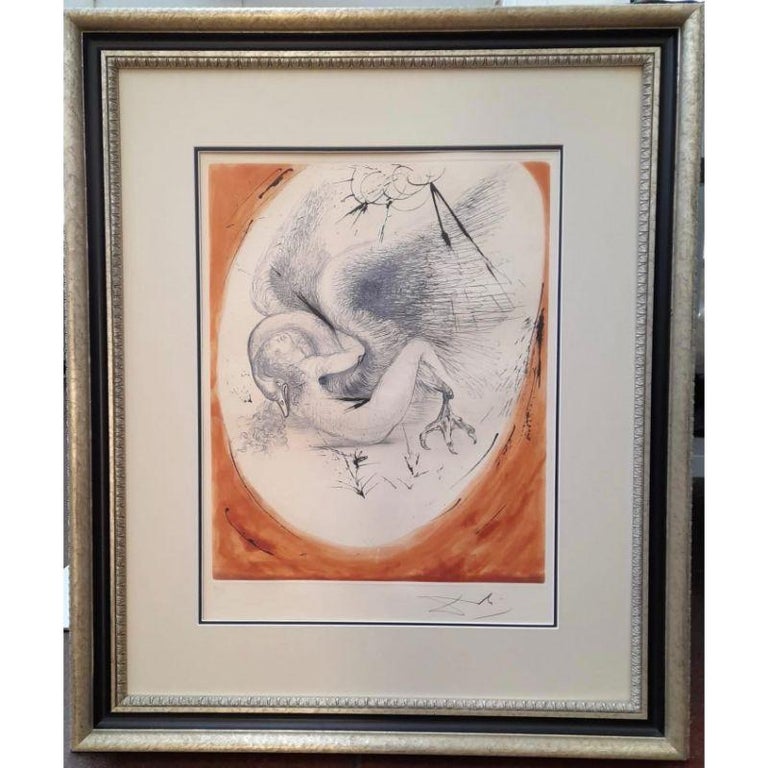 Salvador Dalí­ - Salvador Dalí - Leda And The Swan - Drypoint Etching ...