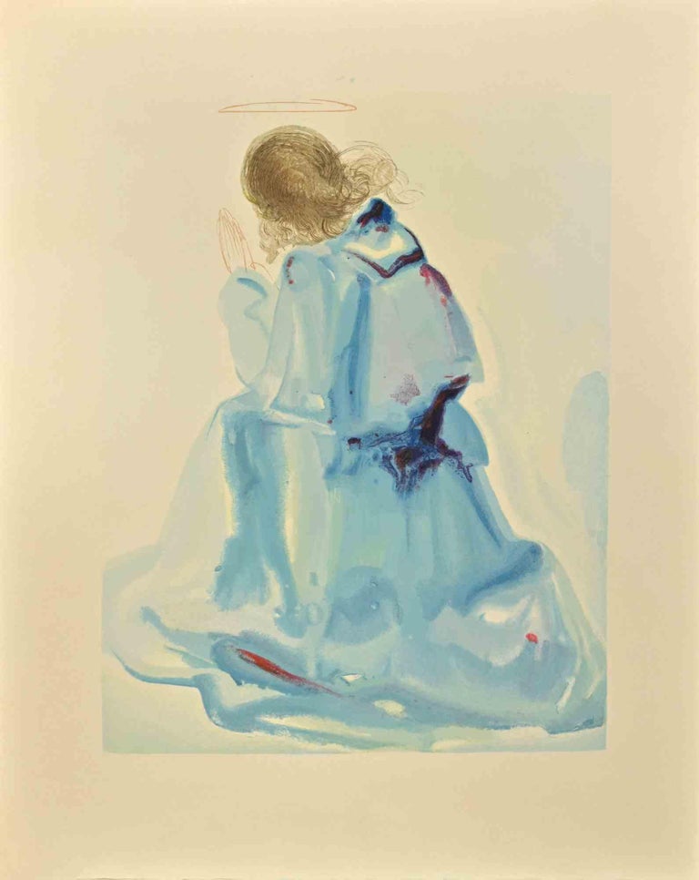 The Angel of the First Heaven - Woodcut Print - 1963 For Sale at 1stDibs