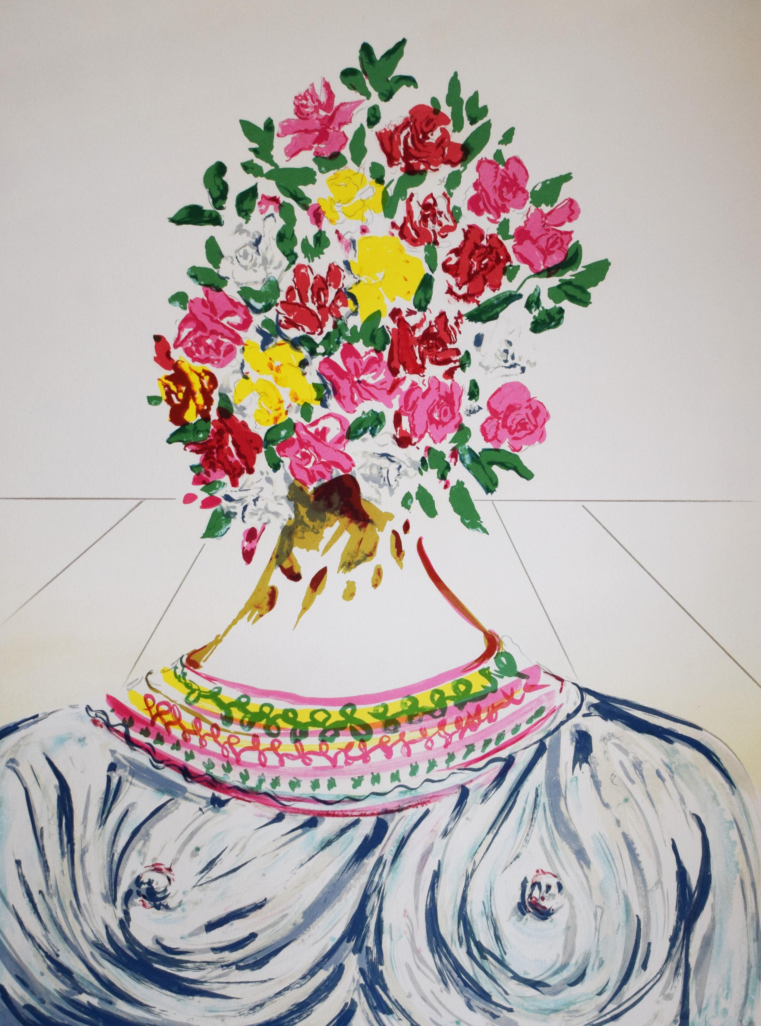 Salvador Dalí­ - The Flowering of Inspiration [Gala in Flowers], from: Dali Retrospective For ...