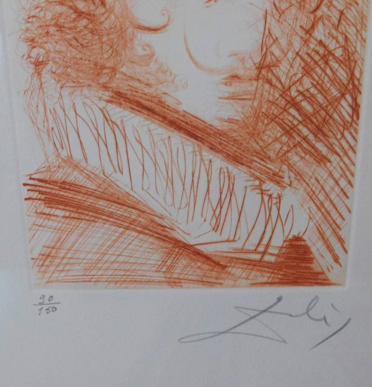 Salvador Dali "Self Portrait" Hand Signed Limited Edition Etching at ...