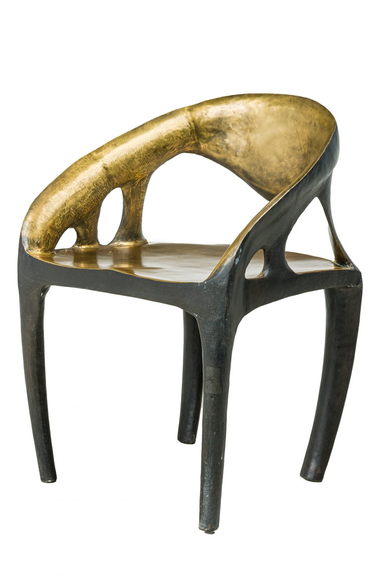 Salvador Hand-Forged Bronze Side Chair by Newel Modern For Sale at 1stDibs