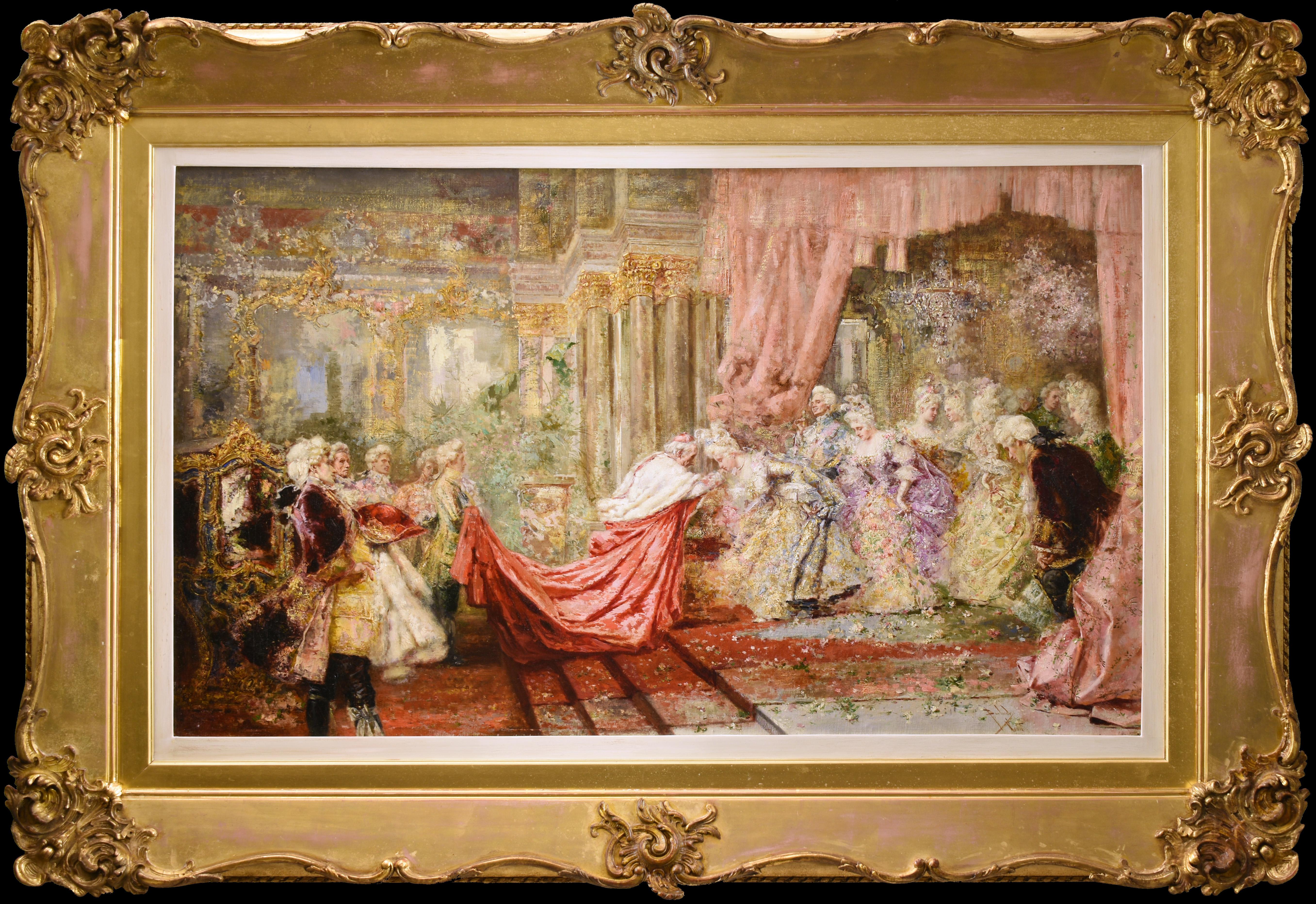 French Rococo - 1800's French Oil Painting Elegant Rococo Period ...