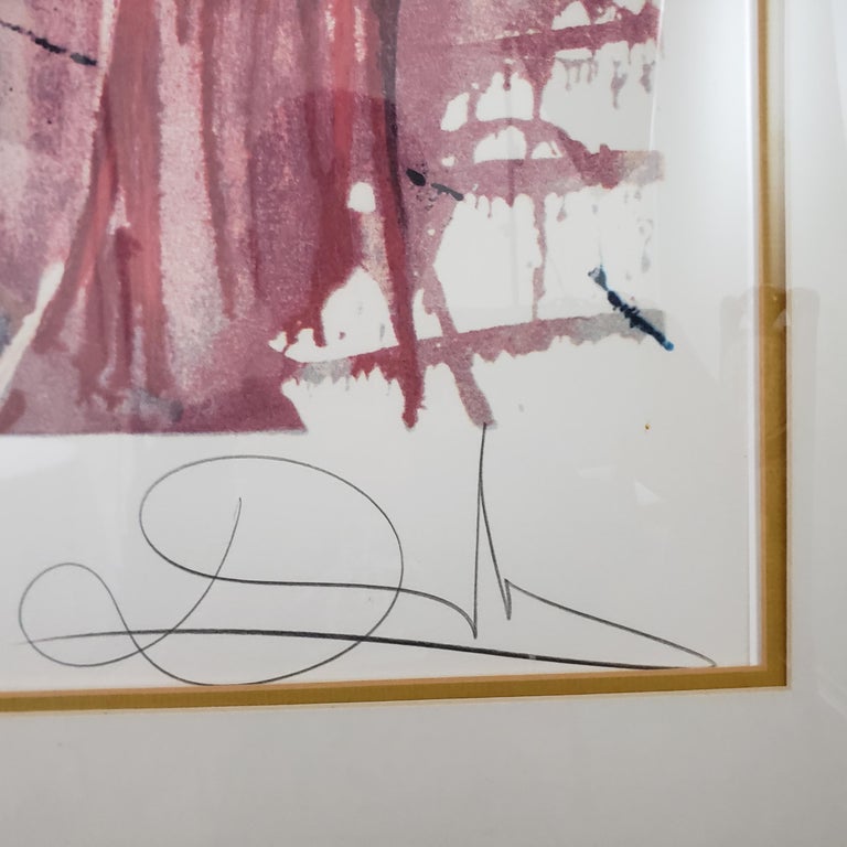 Salvadore Dali Signed 'Wailing Wall' Lithograph #183/250 in a Gallery ...