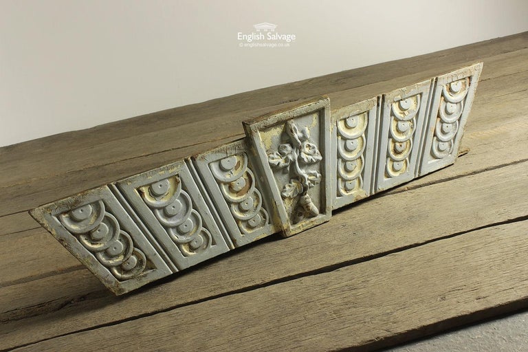 Salvaged 19th Century Cast Iron Window Lintel For Sale at 1stDibs