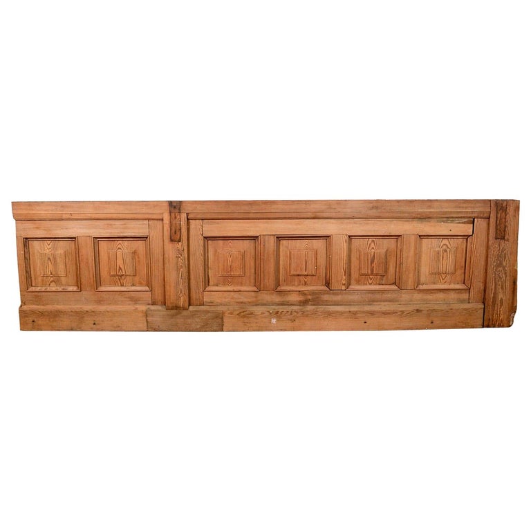 Salvaged 3.3m Run Pine Panelling / Bar Front, 20th Century For Sale at ...