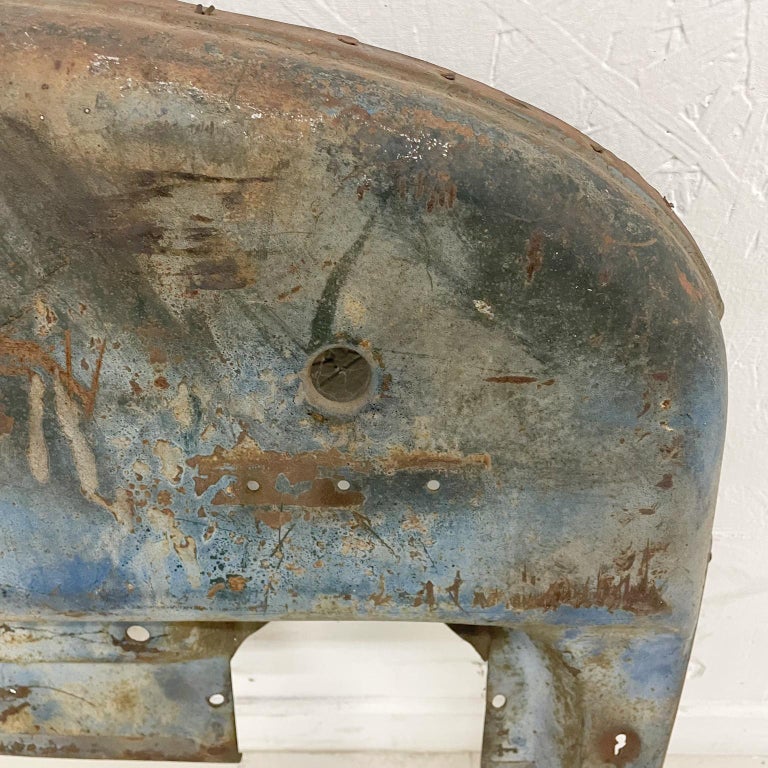 Salvaged Art Industrial Blue Beauty Oxidized Metal Piece Tarnished ...