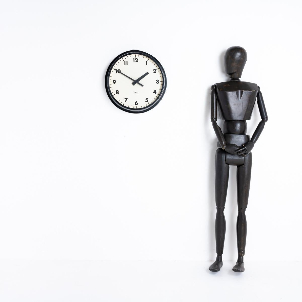 Salvaged Large Vintage Gents of Leicester Factory Clock at 1stDibs