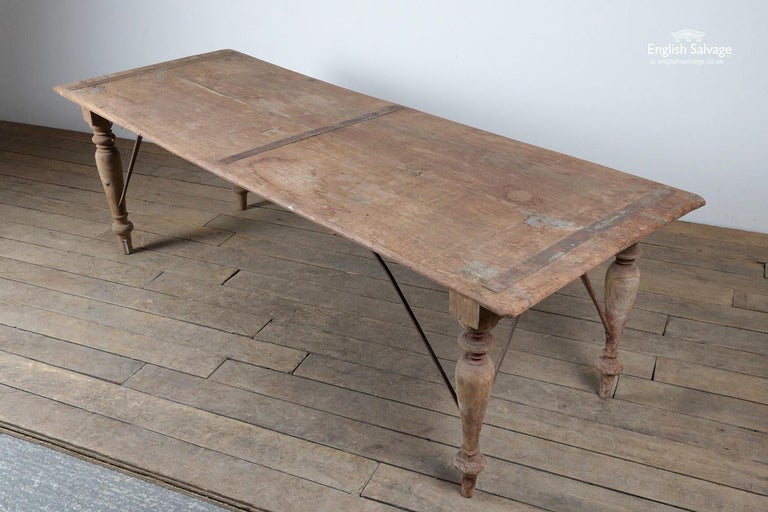 Salvaged Long and Low Rustic Wooden Table, 20th Century For Sale at 1stDibs