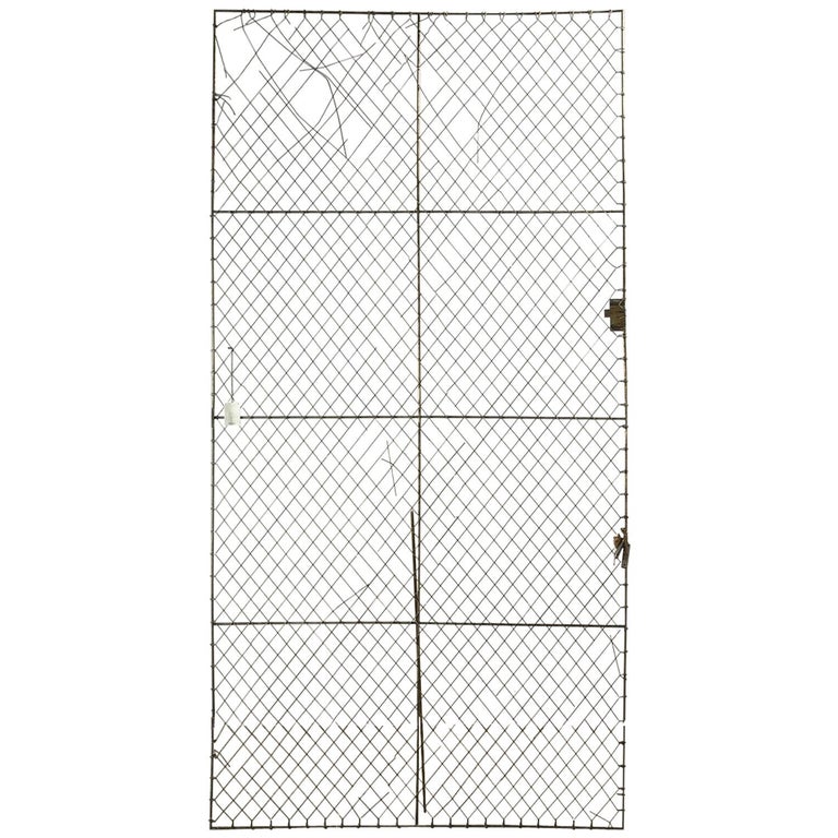 Salvaged Metal Brass Wire Grille Door Screen, 20th Century For Sale at ...