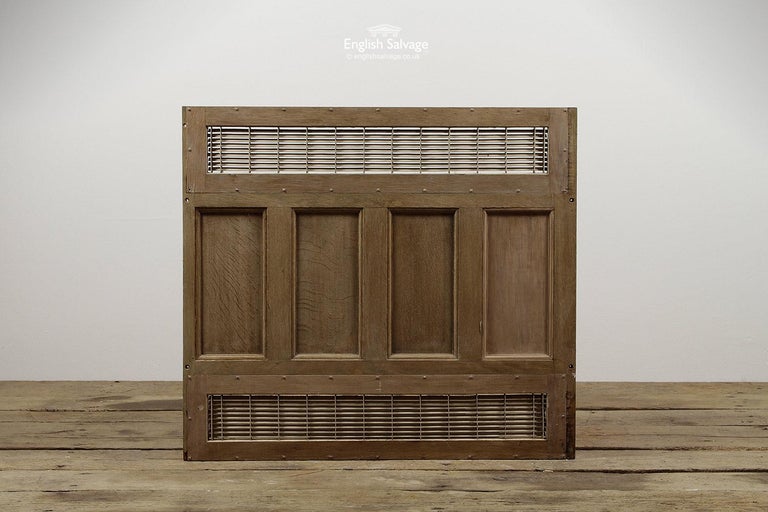 Salvaged Oak Vented Paneling/Radiator Cover, 20th Century For Sale at ...