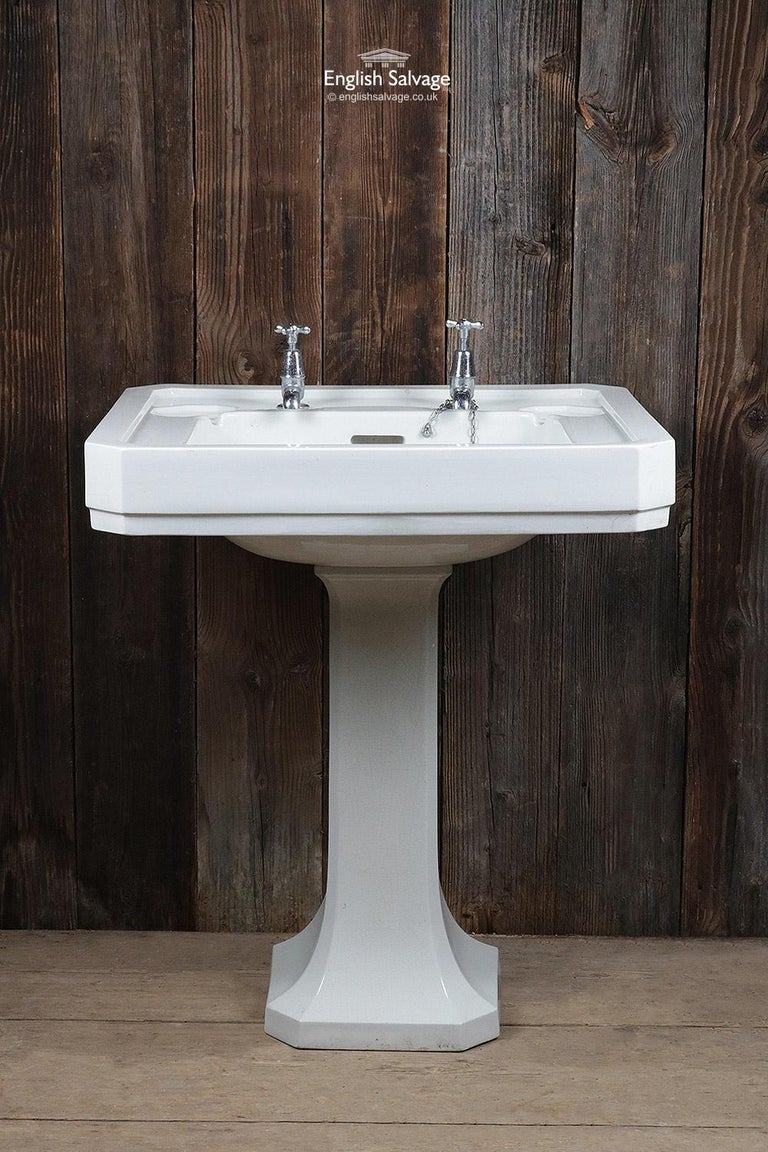 Salvaged Pedestal Octagonal Basin, 20th Century For Sale at 1stDibs