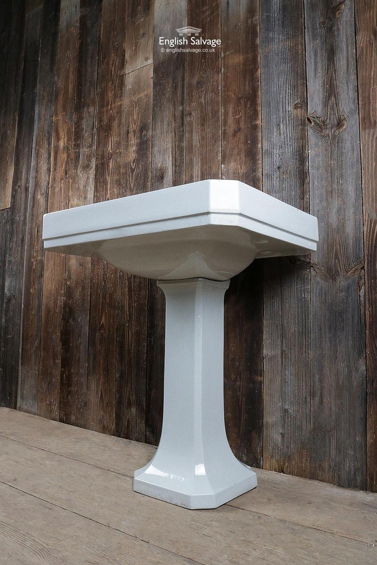 Salvaged Pedestal Octagonal Basin, 20th Century For Sale at 1stDibs