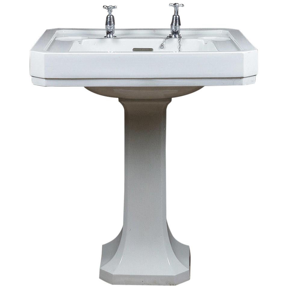 Salvaged Pedestal Octagonal Basin, 20th Century For Sale at 1stDibs