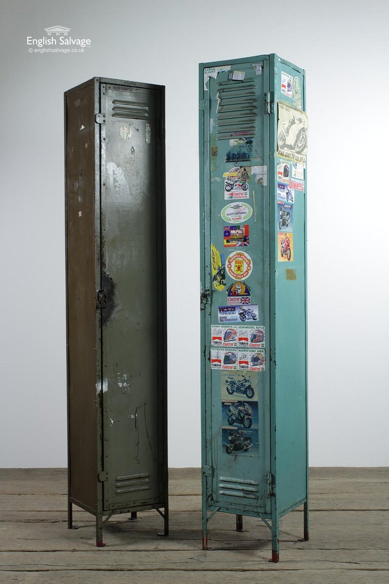 Salvaged Vintage Industrial Metal Lockers, 20th Century For Sale at 1stDibs