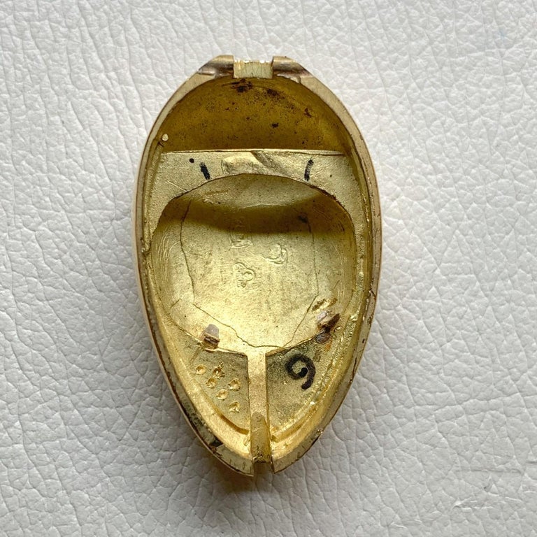 Salvator Dali Blue Enamel and 18 Karat Gold Surrealist Watch Brooch at ...