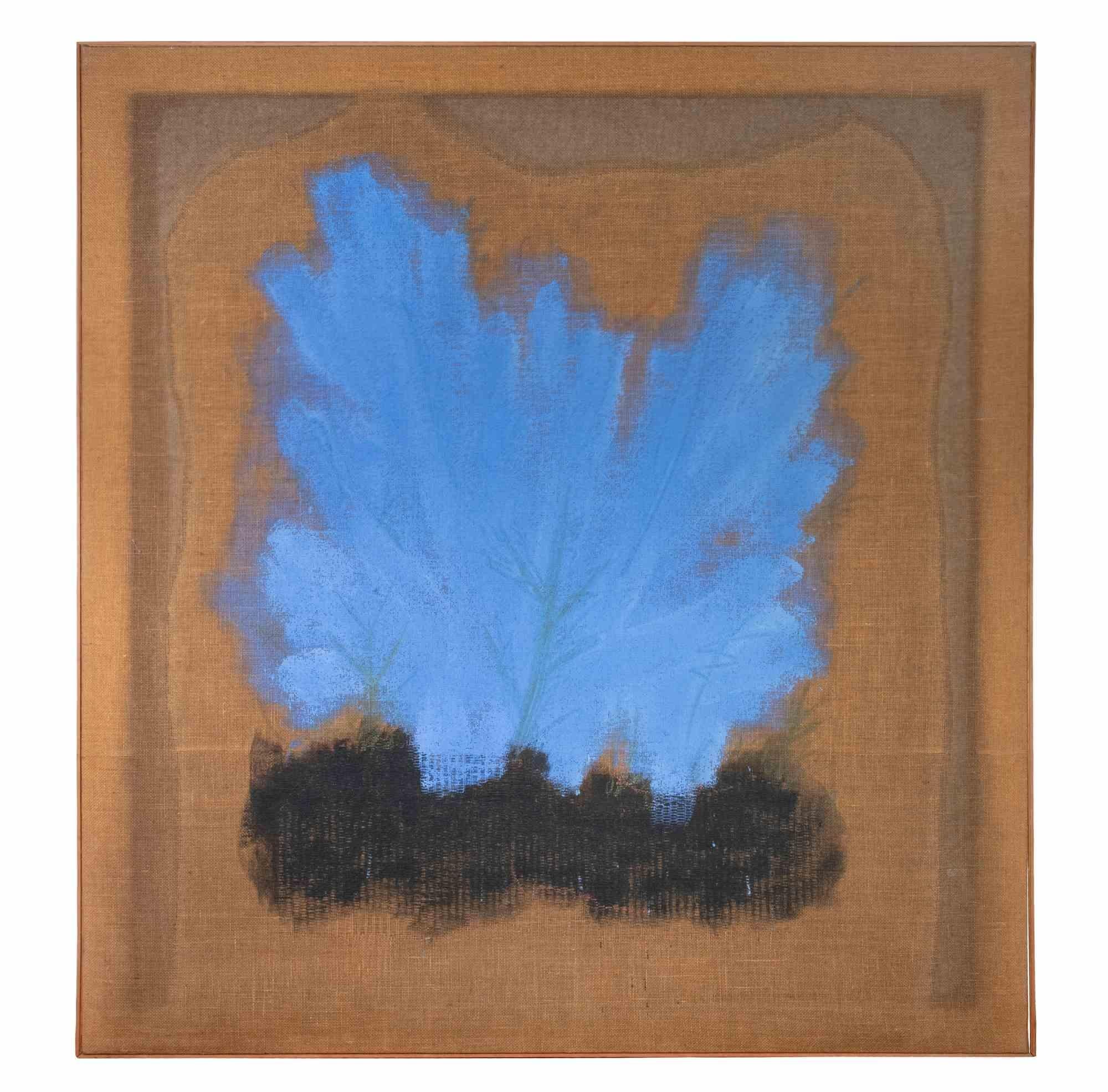 Salvatore Emblema - Blue Mass on Black - Mixed Media Paint by Salvatore ...