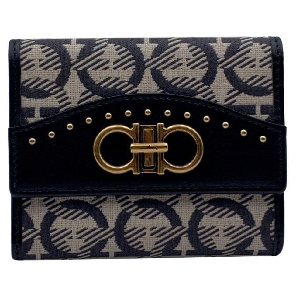 Salvatore Ferragamo Eggplant Leather Wallet with Box GHW at 1stDibs