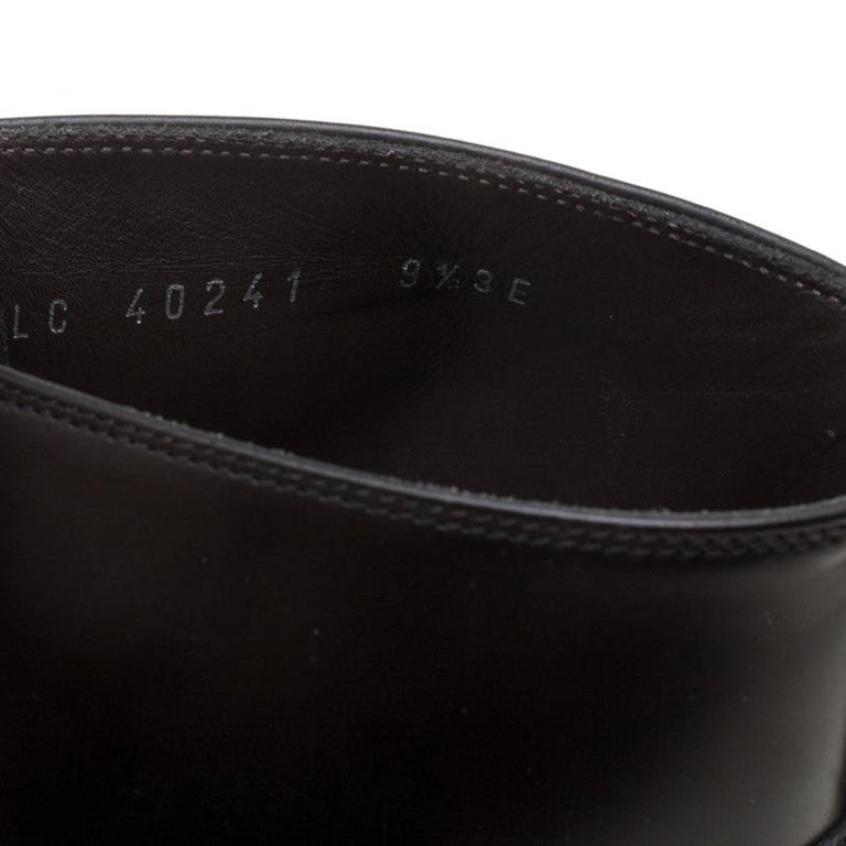Salvatore Ferragamo Black Brogue Leather Gaiano Wing Tip Ankle Boots ...