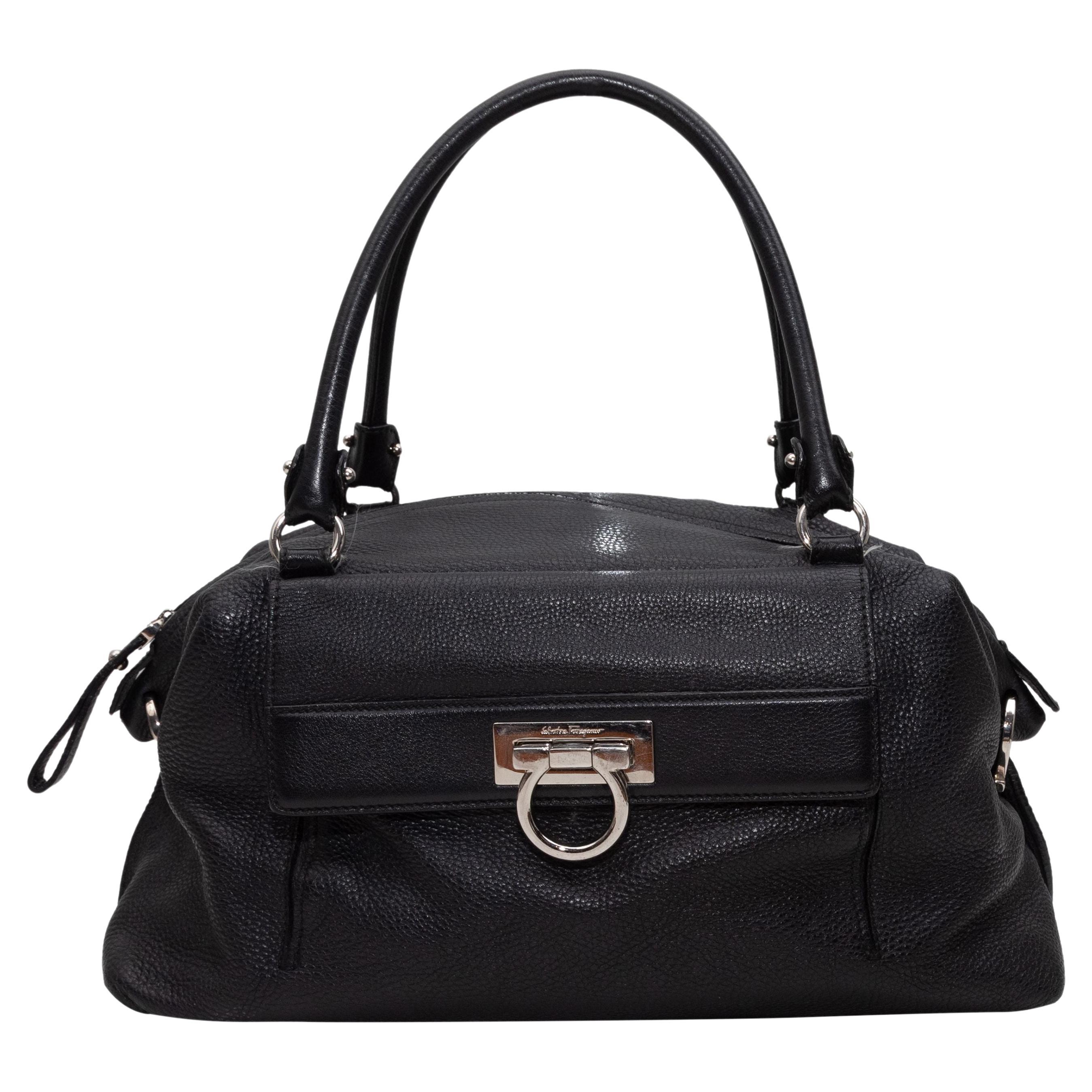 Salvatore Ferragamo New Python Kelly Top Handle Satchel Convertible ...