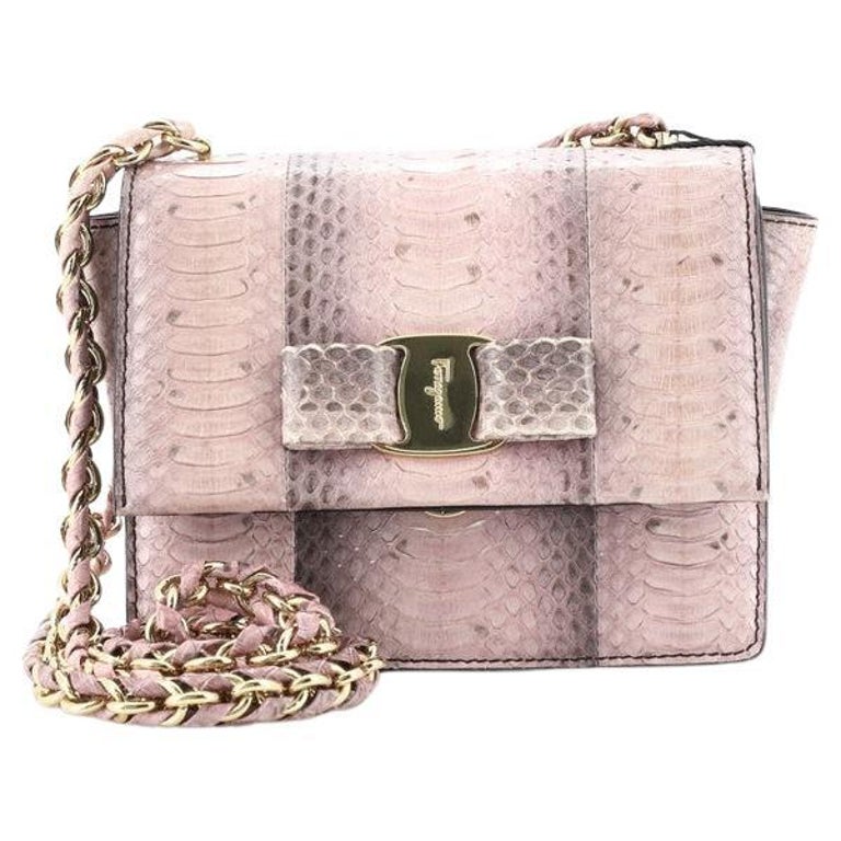 Salvatore Ferragamo Ginny Crossbody Bag Python Mini at 1stDibs