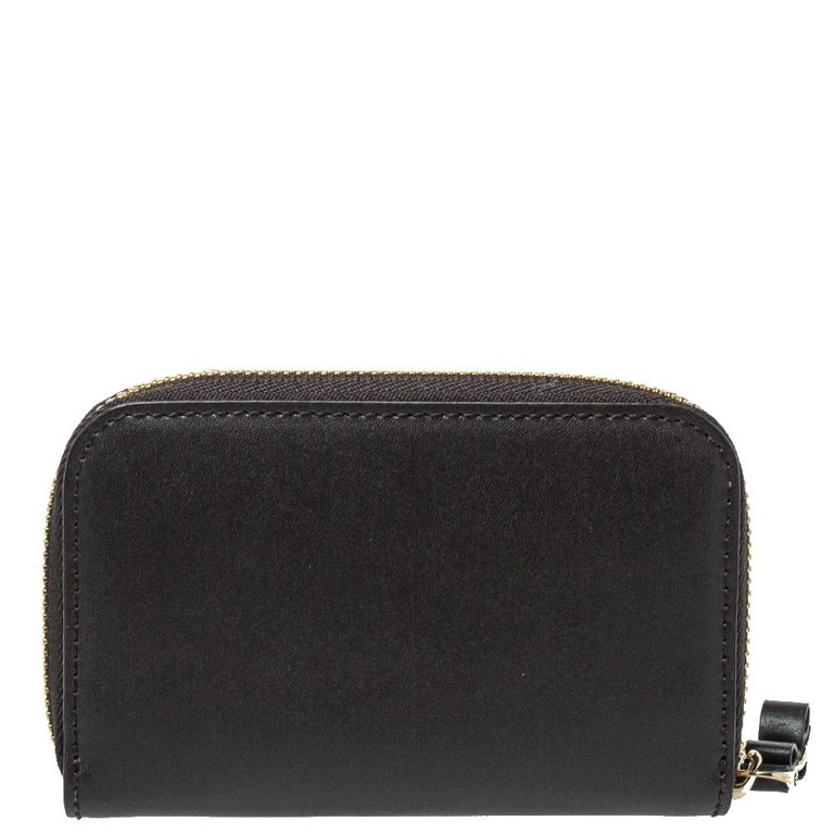 Salvatore Ferragamo Grey Leather Vara Bow Coin Purse at 1stDibs