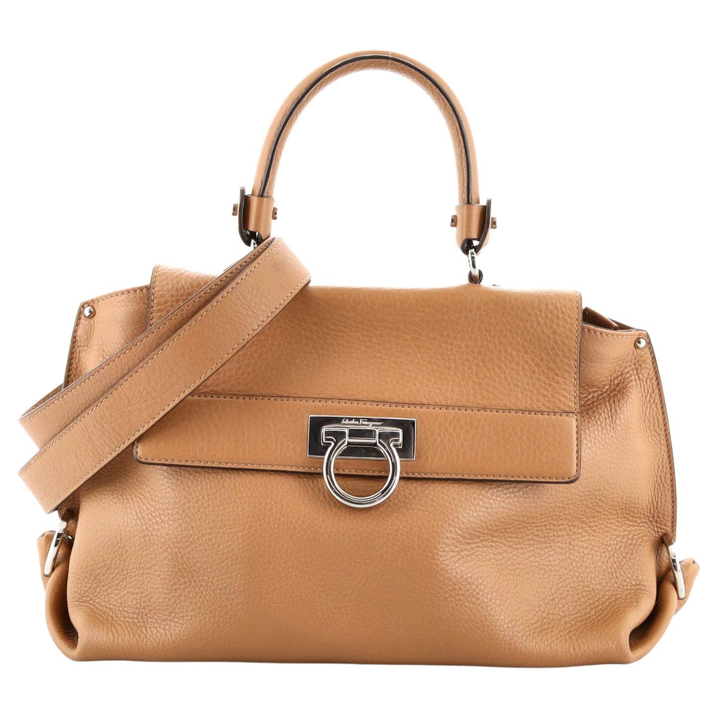 Salvatore Ferragamo New Python Kelly Top Handle Satchel Convertible ...