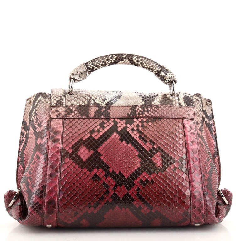 Salvatore Ferragamo Sofia Satchel Python Medium For Sale at 1stDibs