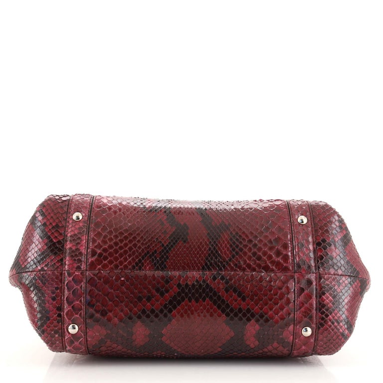 Salvatore Ferragamo Sofia Satchel Python Medium For Sale at 1stDibs