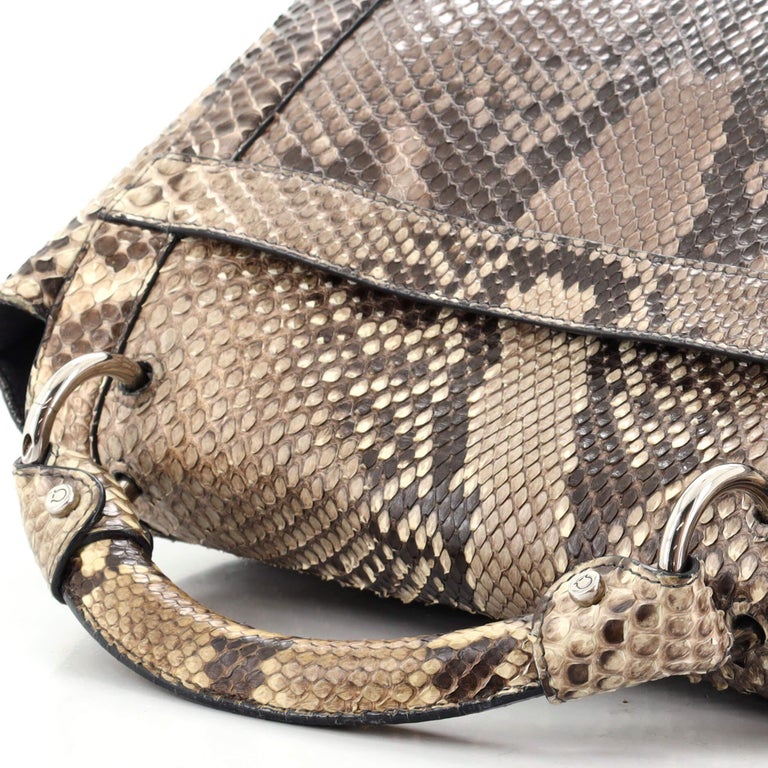 Salvatore Ferragamo Sofia Satchel Python Medium For Sale at 1stDibs