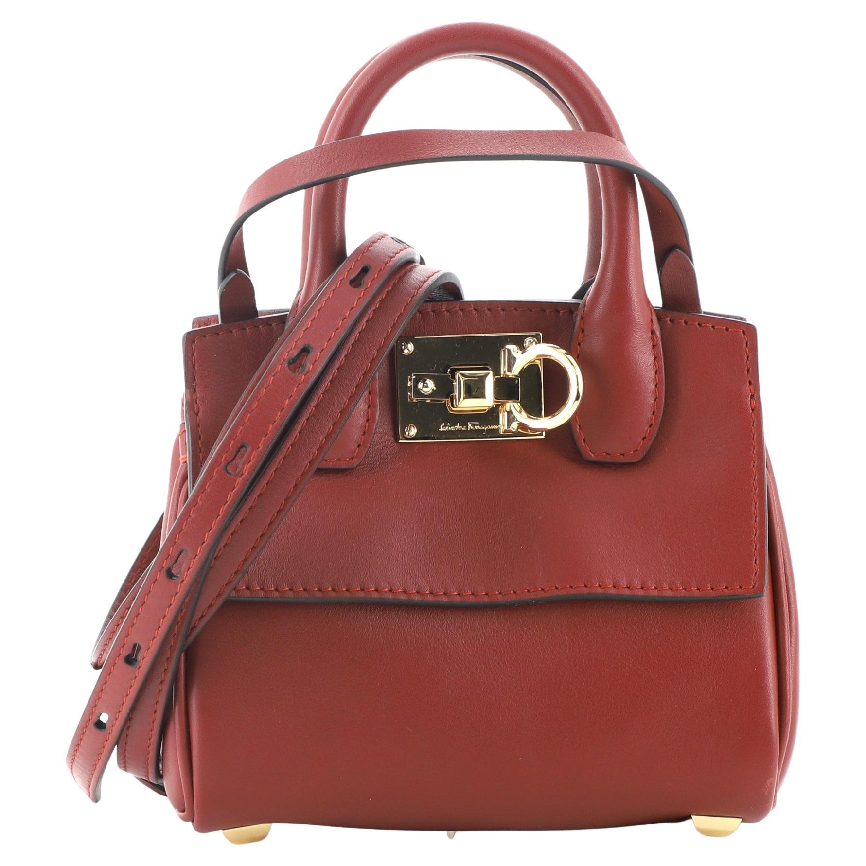 1983 Salvatore Ferragamo Brown Suede Shoulder bag For Sale at 1stDibs