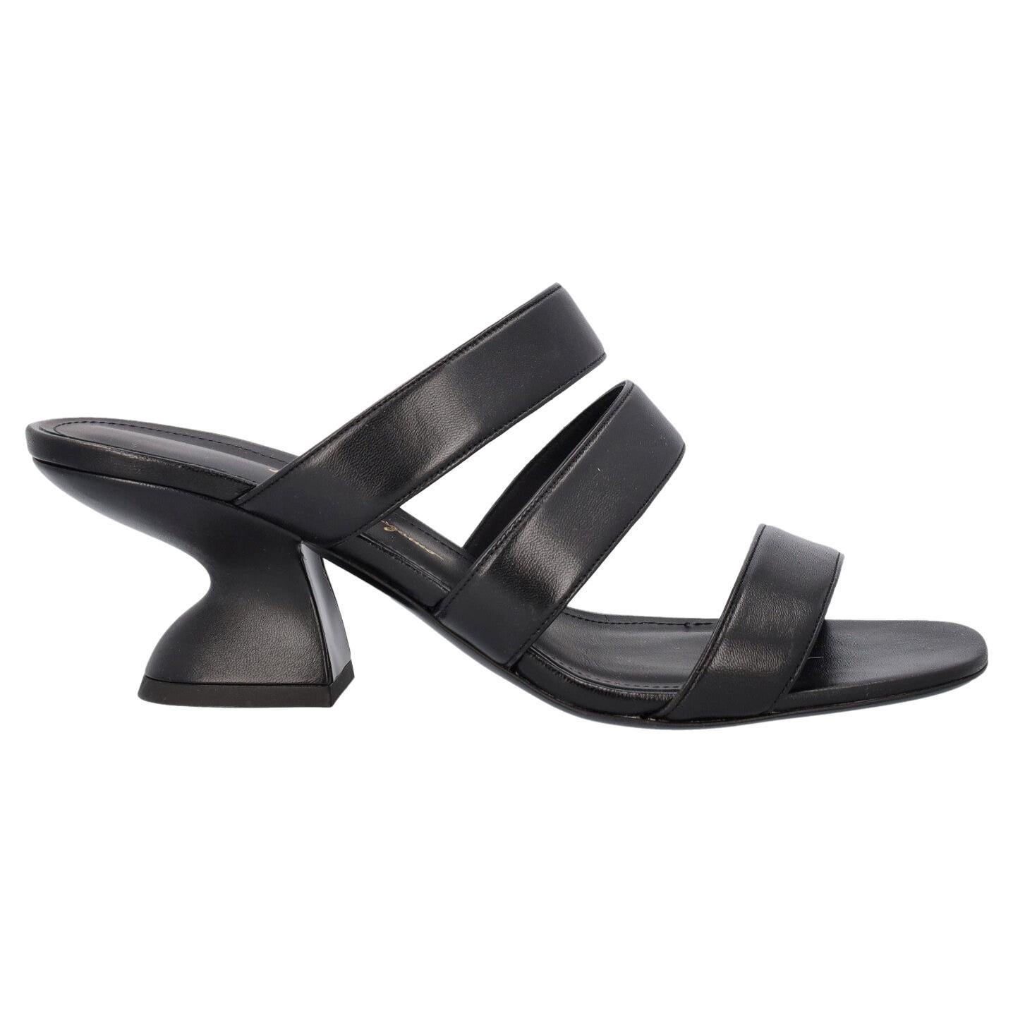 Salvatore Ferragamo Tricolor Patent Leather Gwen Block Heel Pumps Size ...