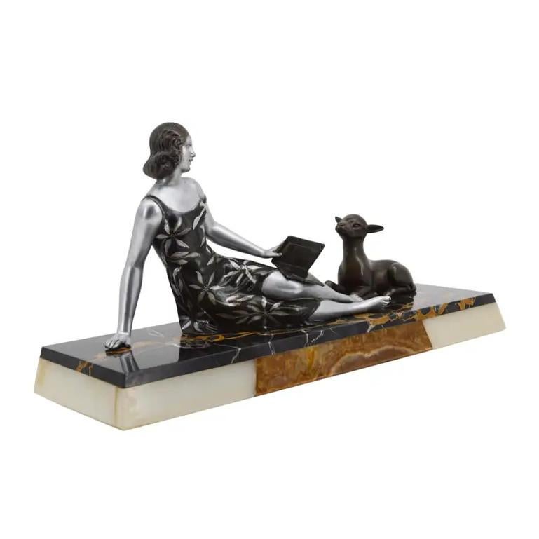 Salvatore Melani French Art Deco Sculpture, Late 1920s For Sale at 1stDibs