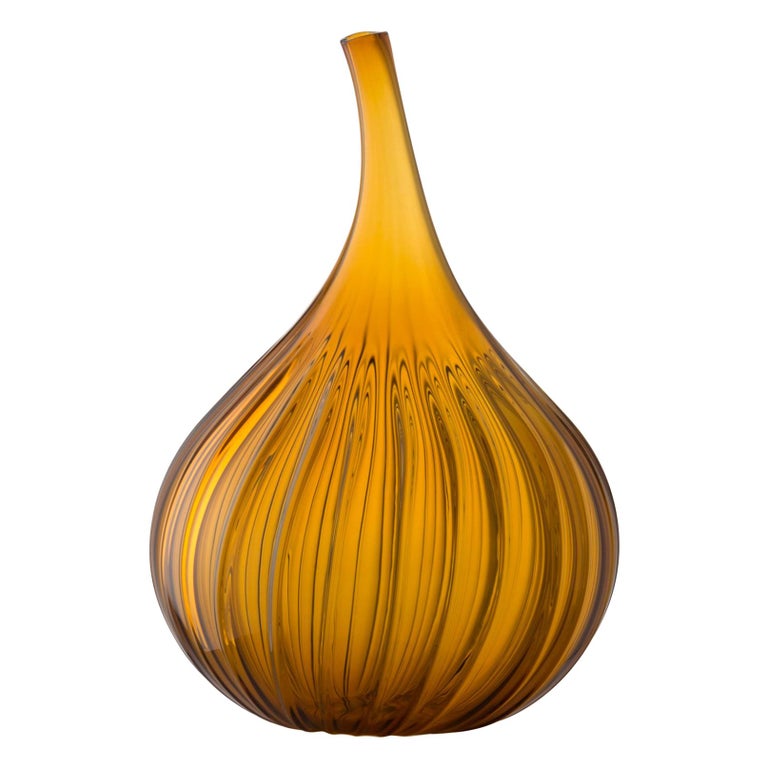 Salviati Small Drops Vase in Ambra Glass by Renzo Stellon For Sale at ...