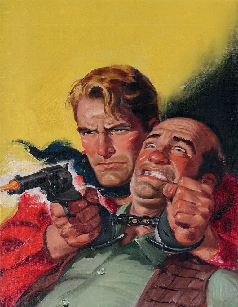 Sam Cherry - New Western Cowboy Pulp Cover at 1stDibs
