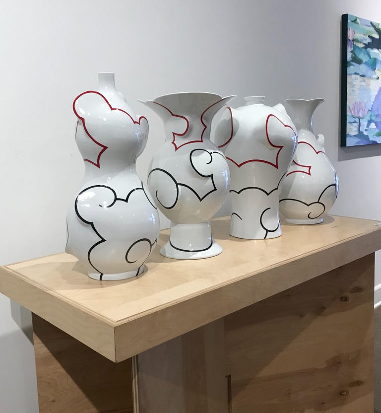 Sam Chung - "Cloudscape Quadriptych", Contemporary, Porcelain Vases ...