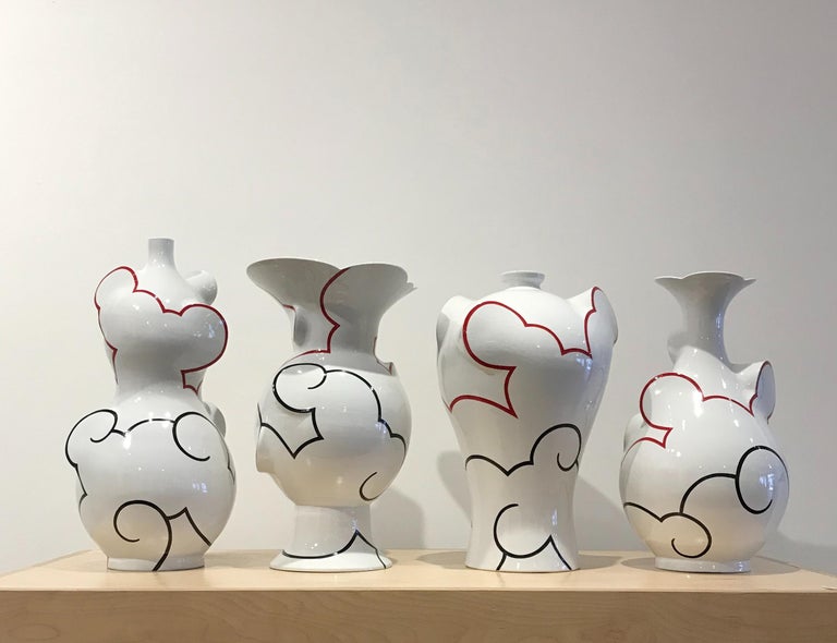 Sam Chung - "Cloudscape Quadriptych", Contemporary, Porcelain Vases ...