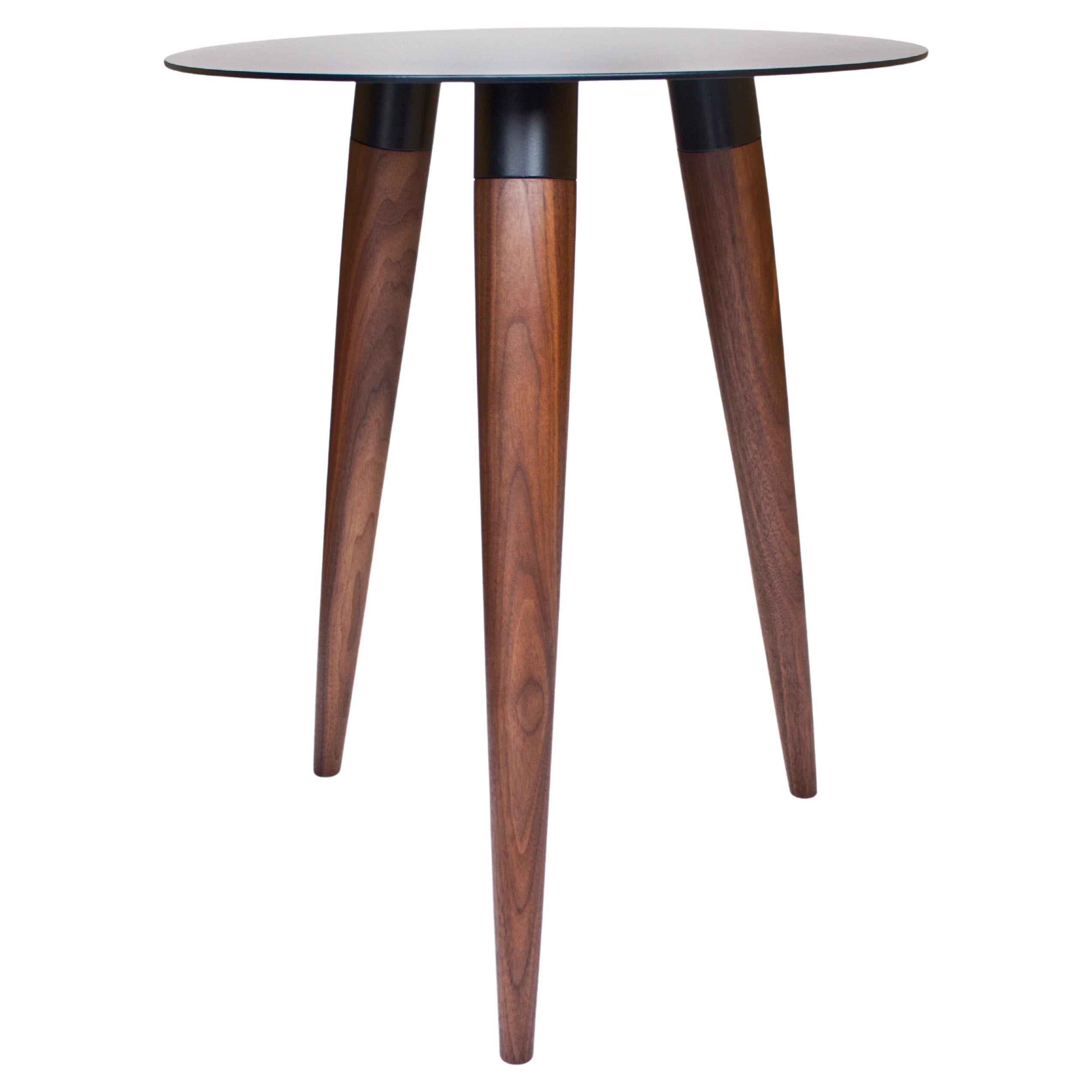 Sam Contemporary Side table in Walnut and Steel by Nadine Hajjar For ...