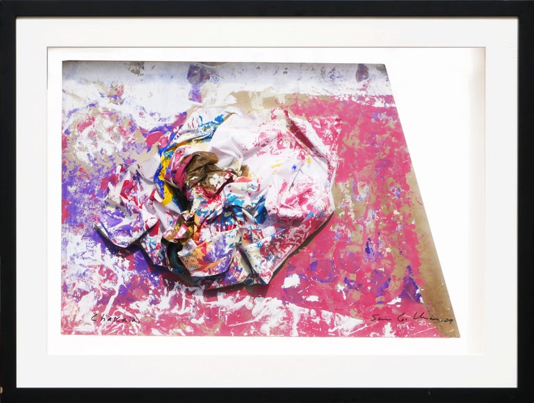Sam Gilliam - "Chakaia" Contemporary Abstract Mixed Media Canvas ...