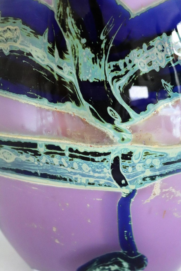 Sam Herman Glass Collectors Vase in Purple for Val St. Lambert, 1970s ...