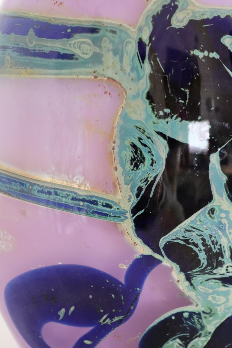 Sam Herman Glass Collectors Vase in Purple for Val St. Lambert, 1970s ...