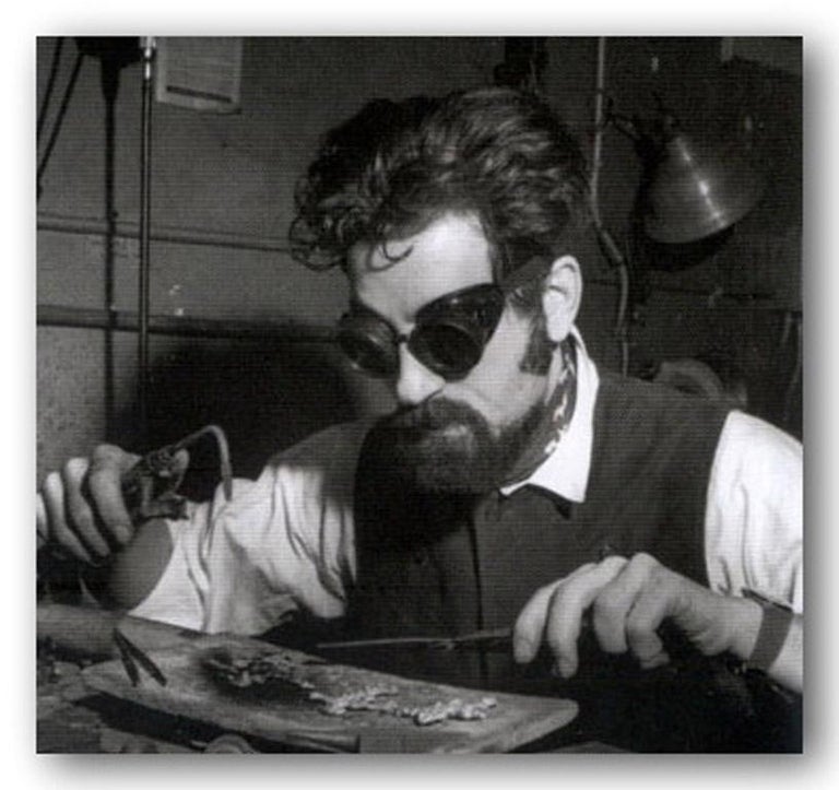 Sam Kramer Sterling Silver Carnelian American Modernist Abstract Brooch ...