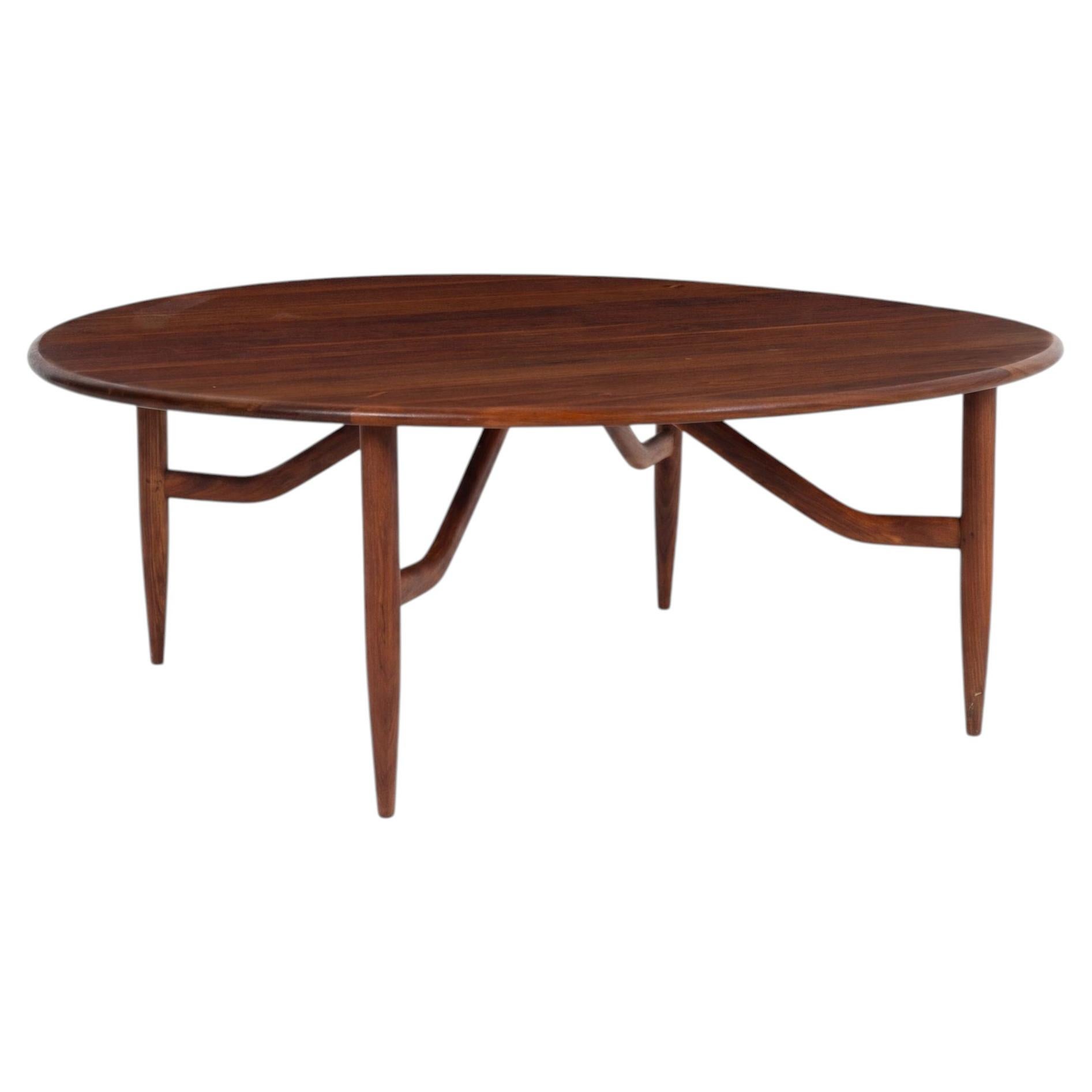 Vladimir Kagan Inspired Sculpted Walnut Dining Table by Organic ...