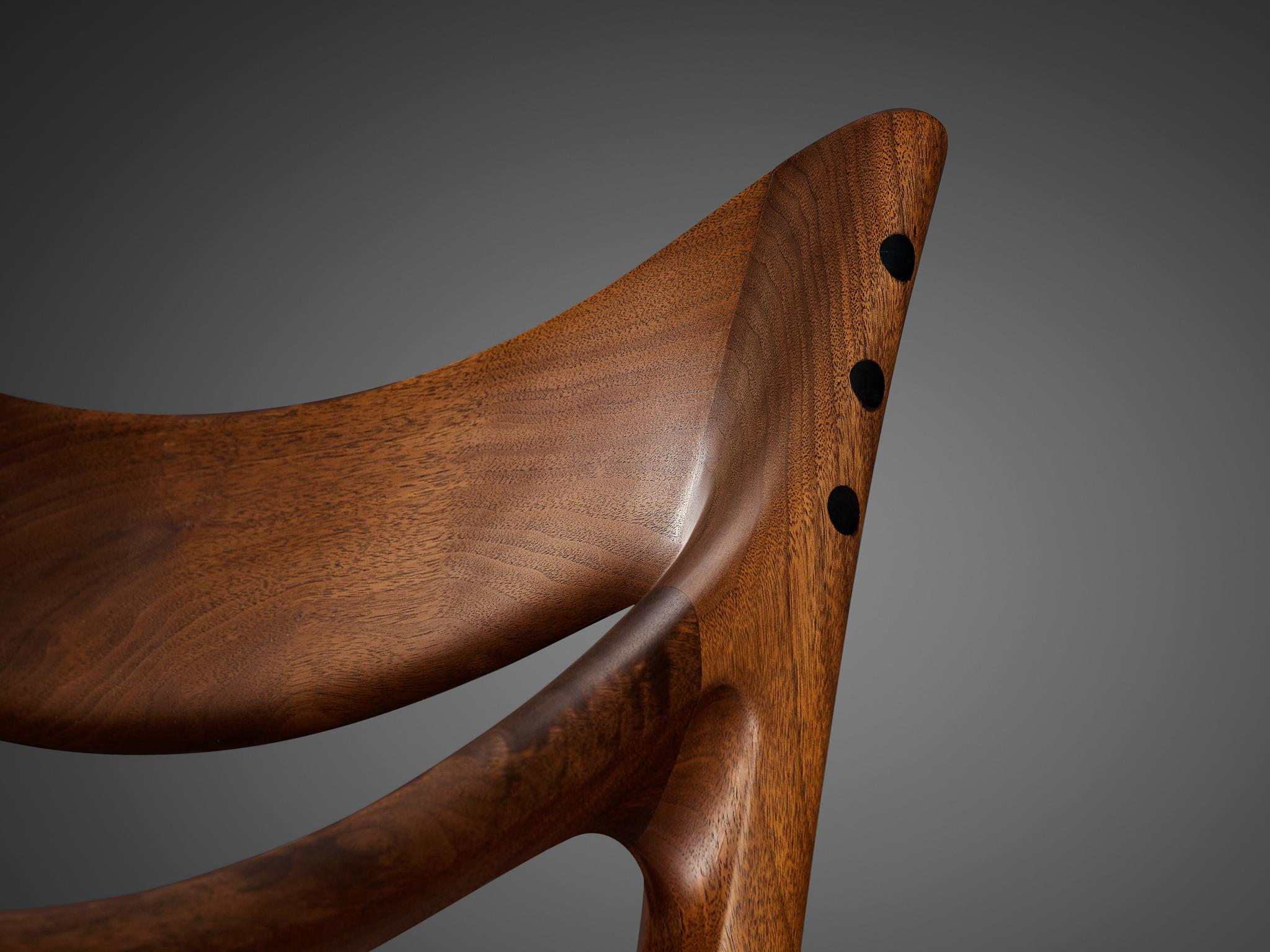 Sam Maloof Settee or Bench in Walnut For Sale at 1stDibs