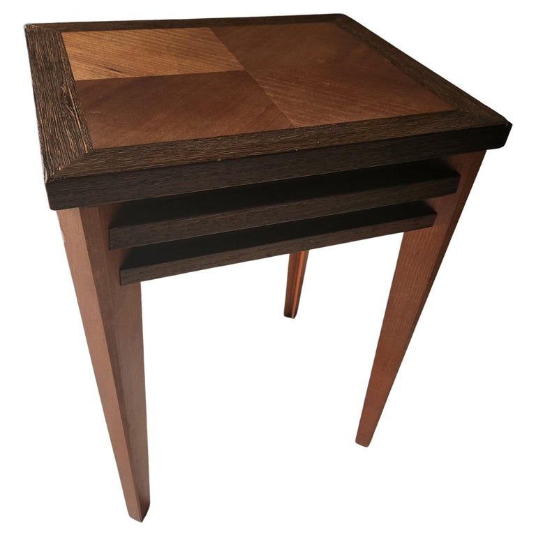 1989 Style of Sam Maloof Side Table Solid Wood Marquetry Studio Piece ...